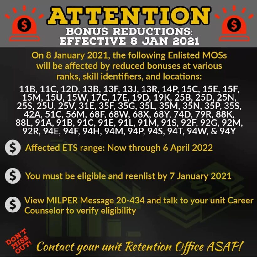 Selective Retention Bonuses - ArmyReenlistment